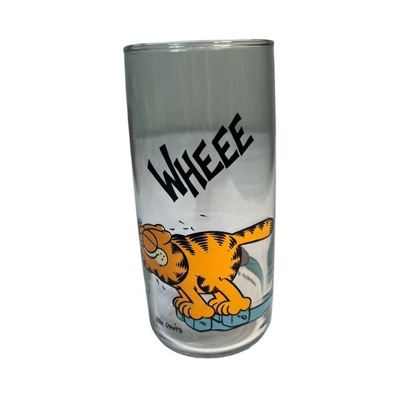 Garfield | Dining | Vintage Garfield Drinking Glass 978 Wheee Ice Cubes ...